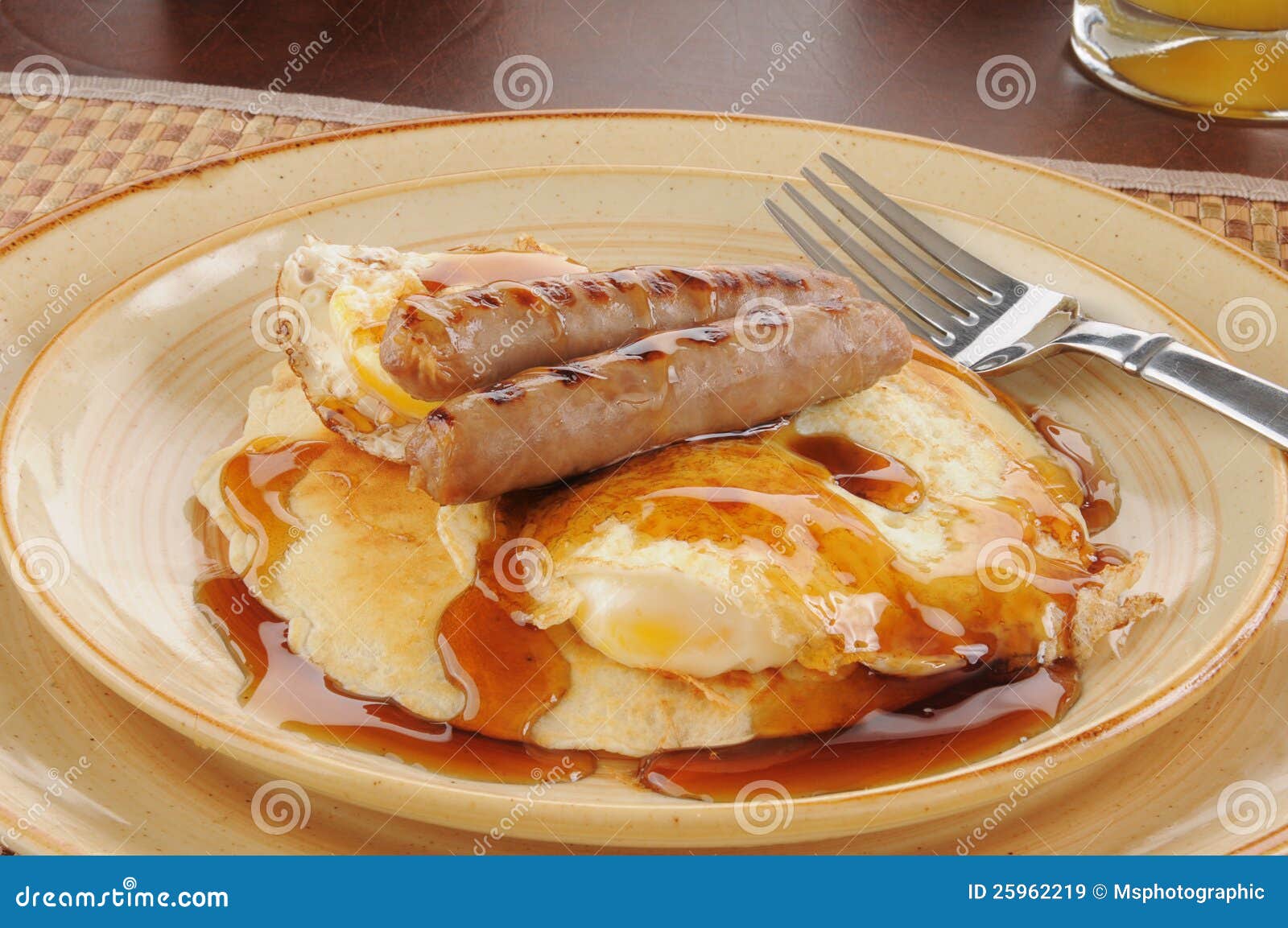 Open Faced Pancake Sandwich Stock Image - Image of easy, fried: 25962219