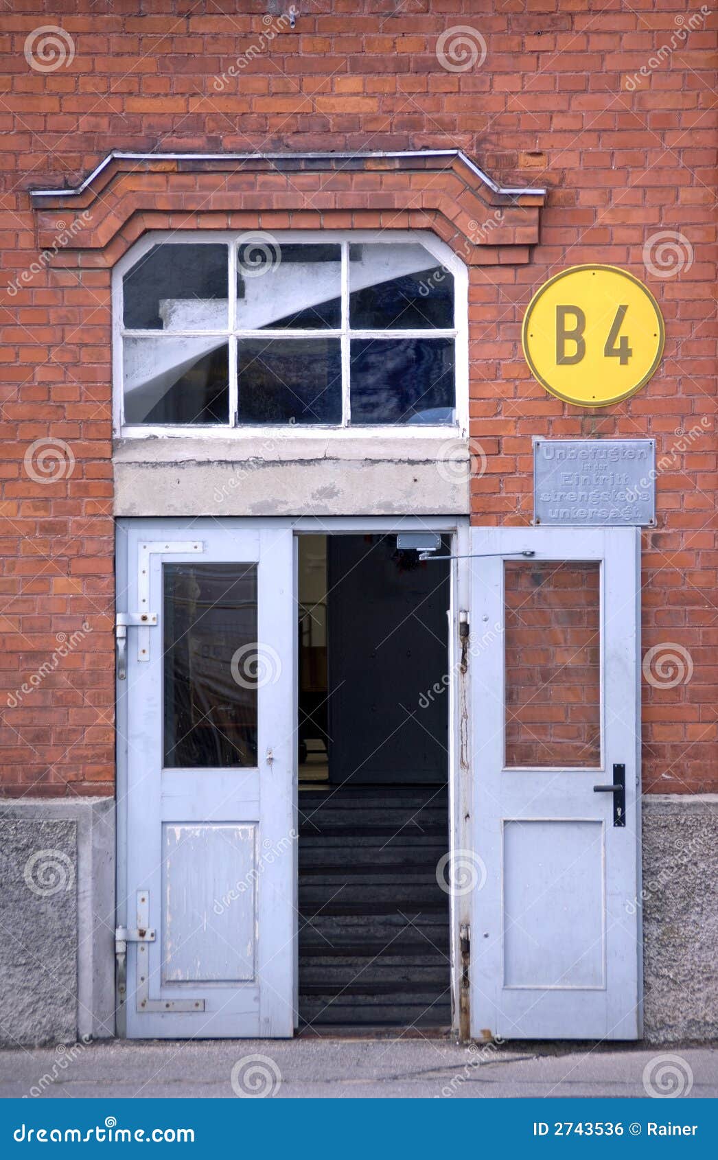 Open factory door stock photo. Image of building, window - 2743536