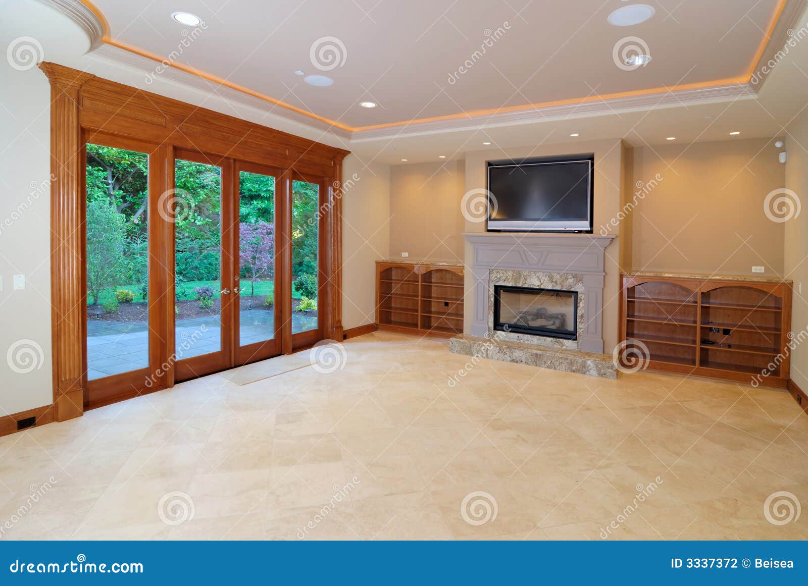 Open Family Room stock photo. Image of luxury, unfurnished - 3337372