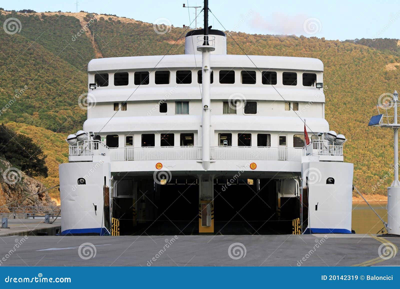 Open ferry boat stock image. Image of port, open, seaport - 20142319