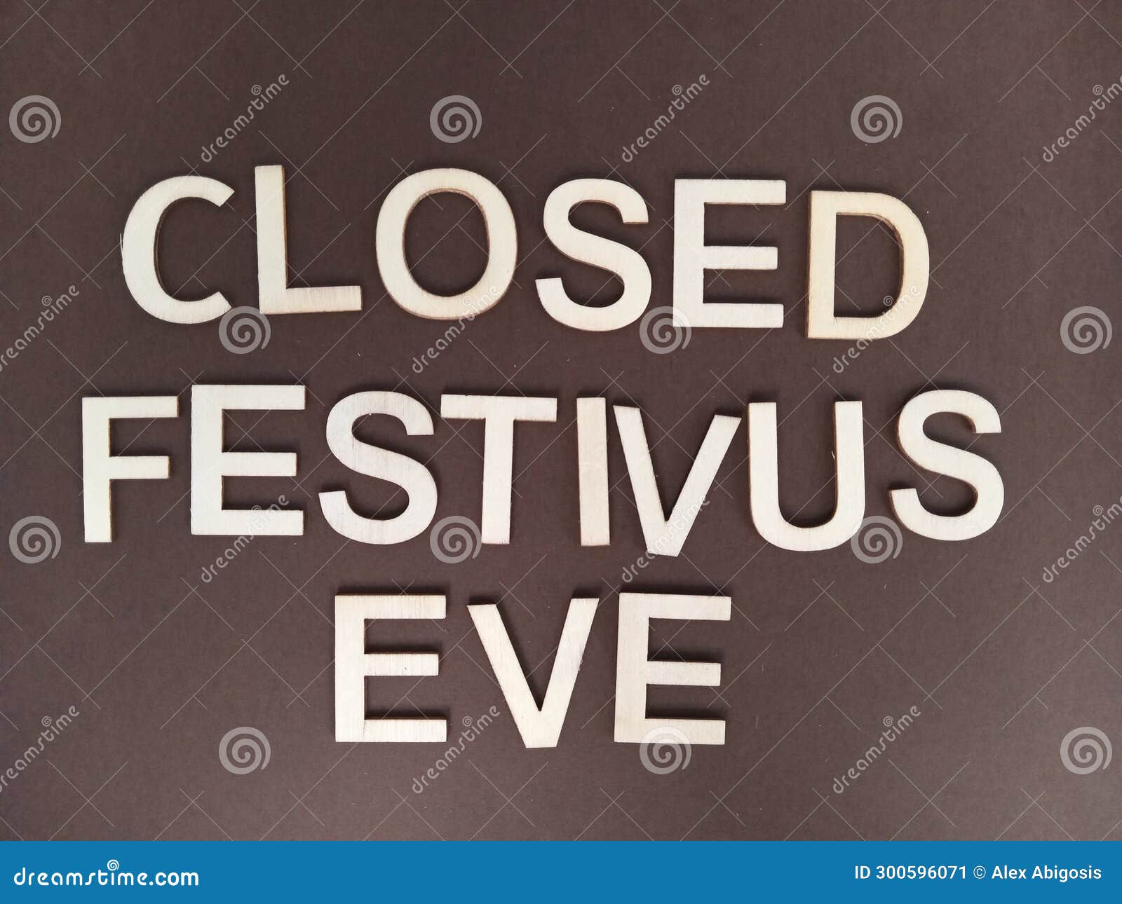 Closed festivus eve sign stock image. Image of fictional - 300596071