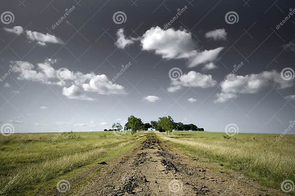 Open Field and a Dirt Road stock photo. Image of farm - 3551428