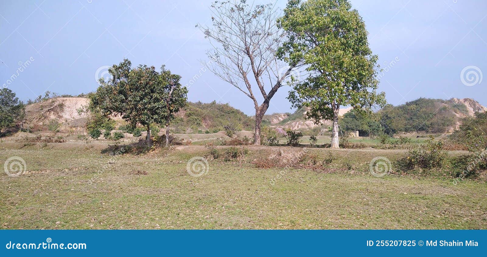 Open Field beside Mountain in Durgapur Stock Image - Image of open ...