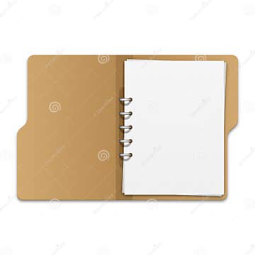 Open File Folder with Documents Stock Vector - Illustration of page ...