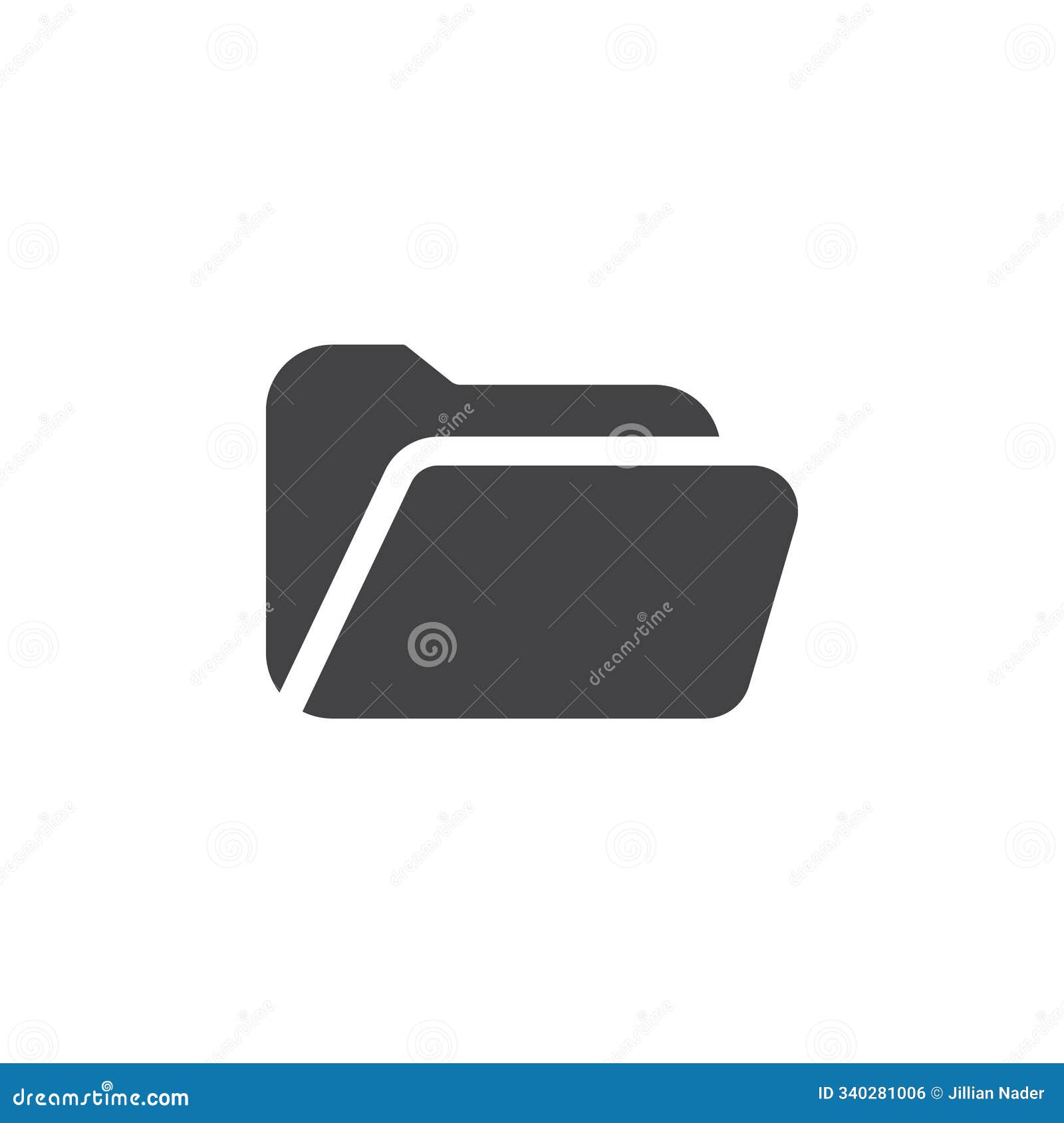 Open File Folders Icon Simple Vector Symbol Stock Vector - Illustration ...
