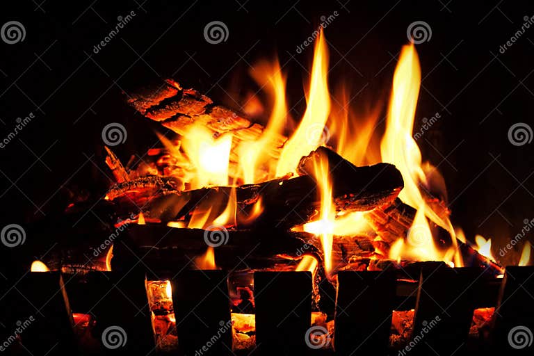 Open Fire stock photo. Image of toasty, grate, heat, warmth - 2458402