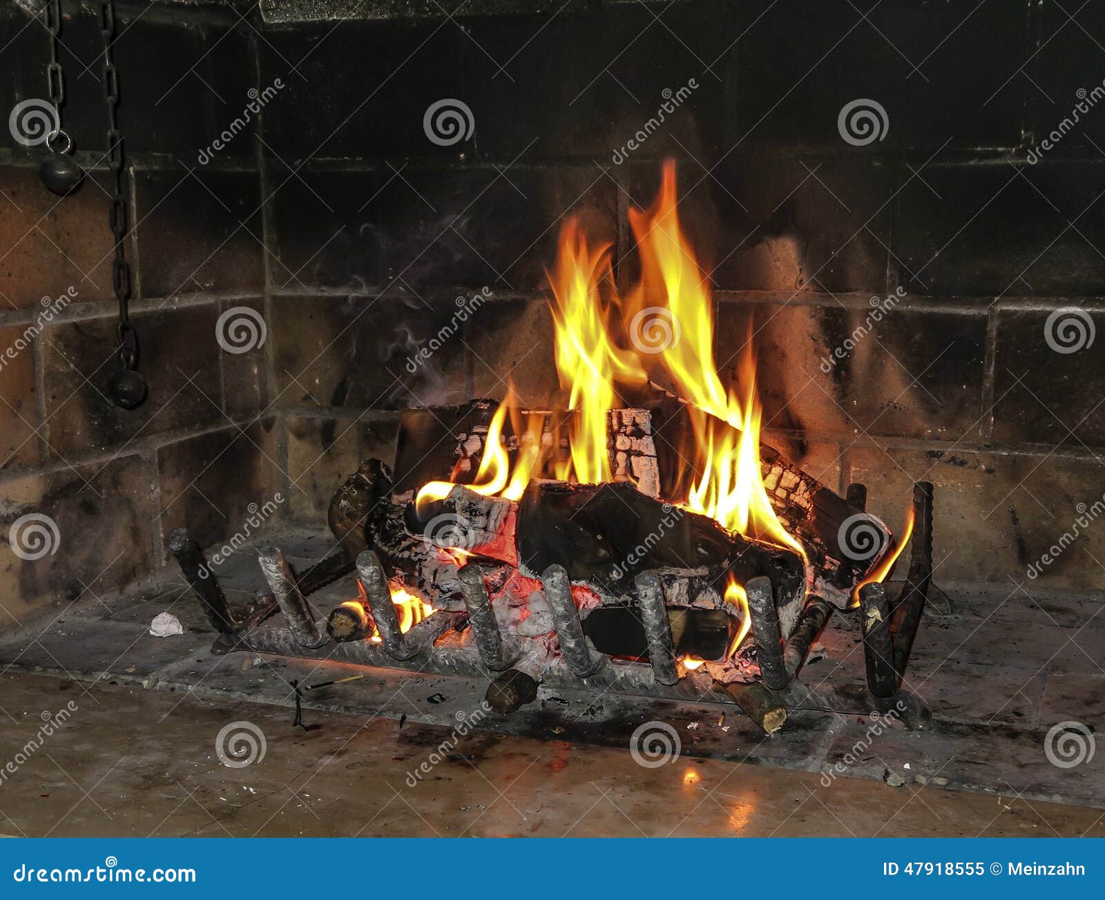 Open Fire stock image. Image of cabin, inside, brown - 47918555