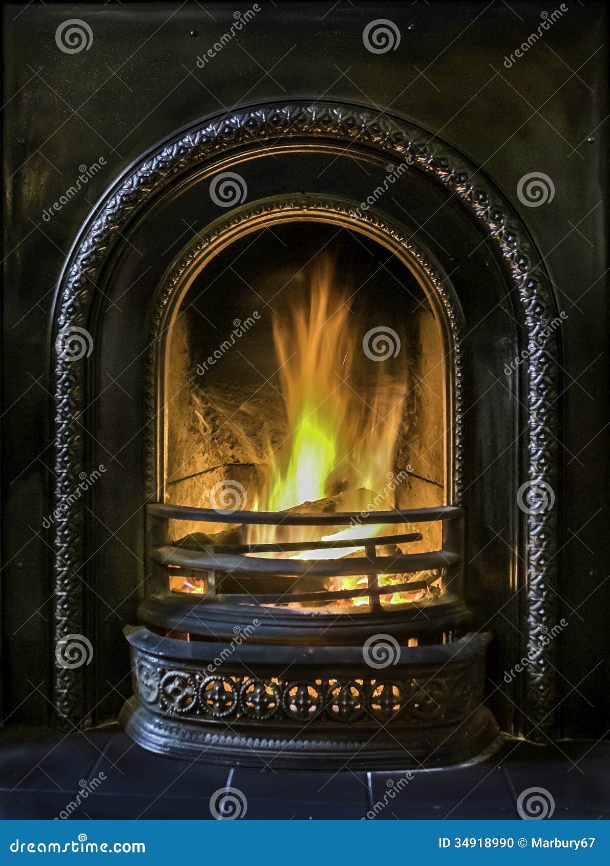 Open Fire stock photo. Image of hearth, night, fireplace - 34918990