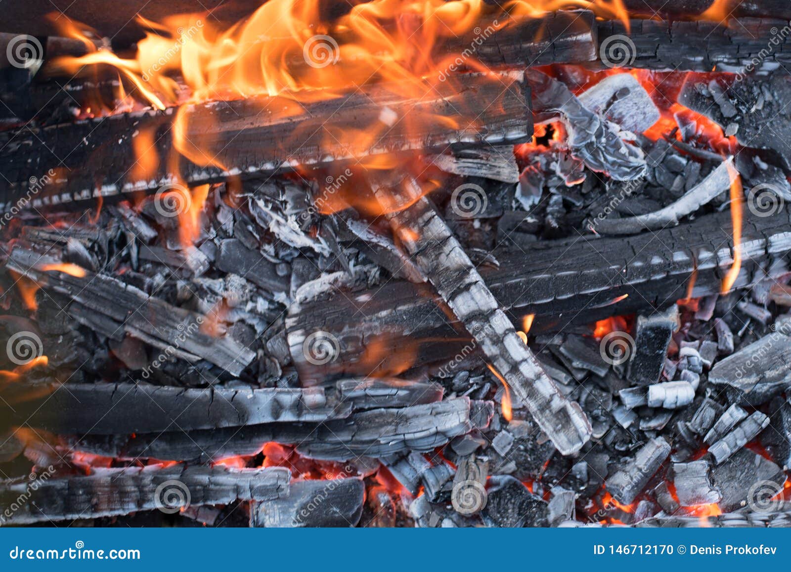 Open Fire with Flaming Wood. Background Texture Stock Photo - Image of ...