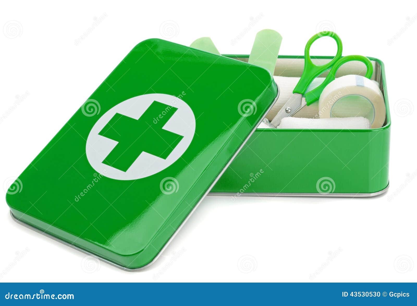 An open first aid box stock illustration. Illustration of green - 43530530