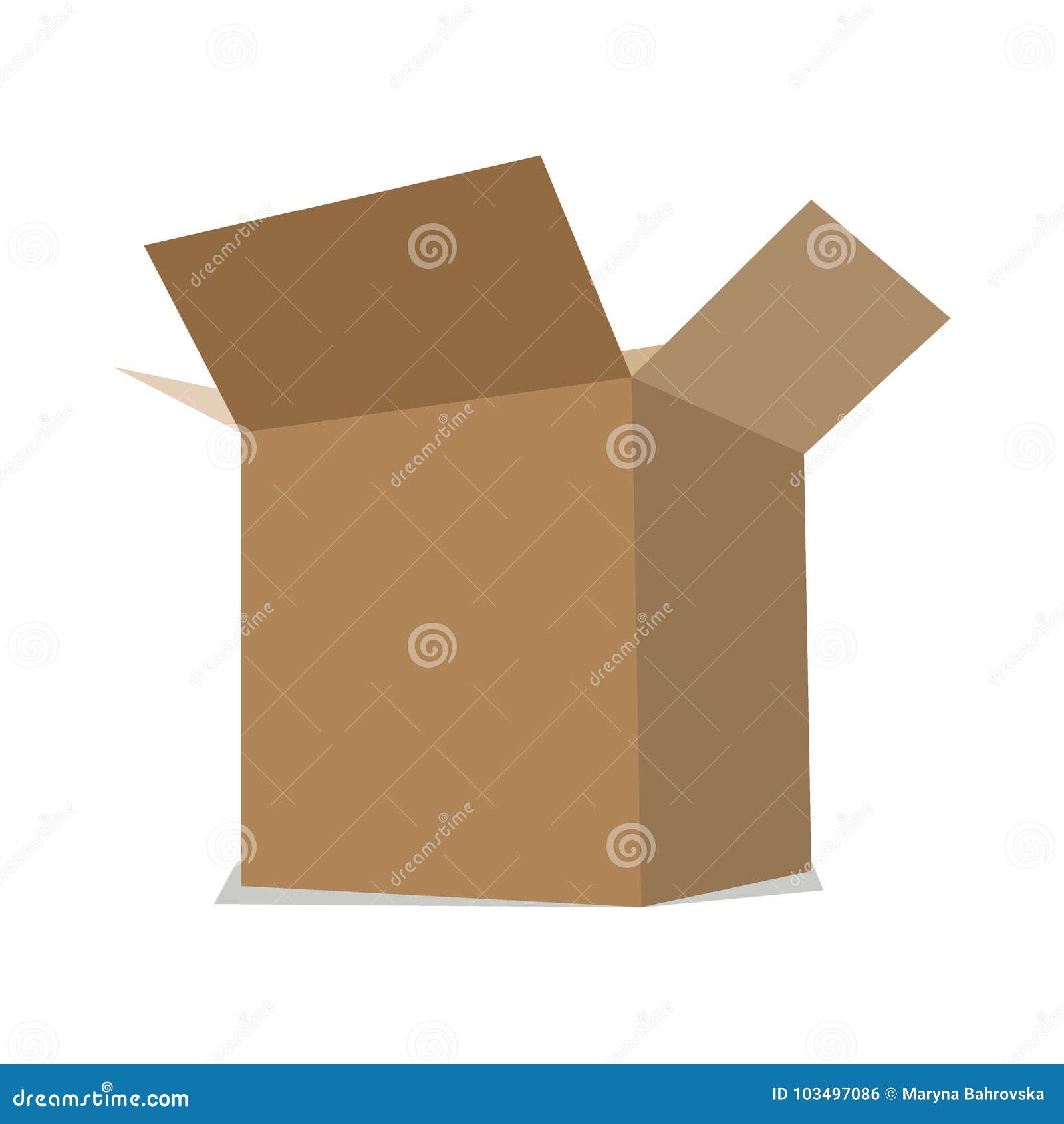 Open flat box. stock illustration. Illustration of empty - 103497086