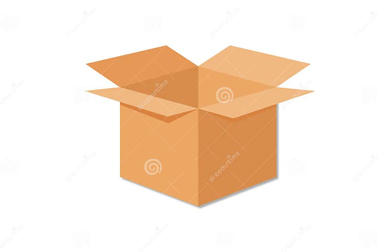 Open Flat Box on White Back Stock Vector - Illustration of object, gift ...