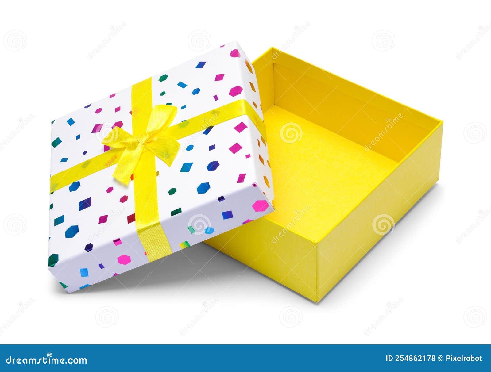 Open Flat Present Box stock photo. Image of empty, open - 254862178