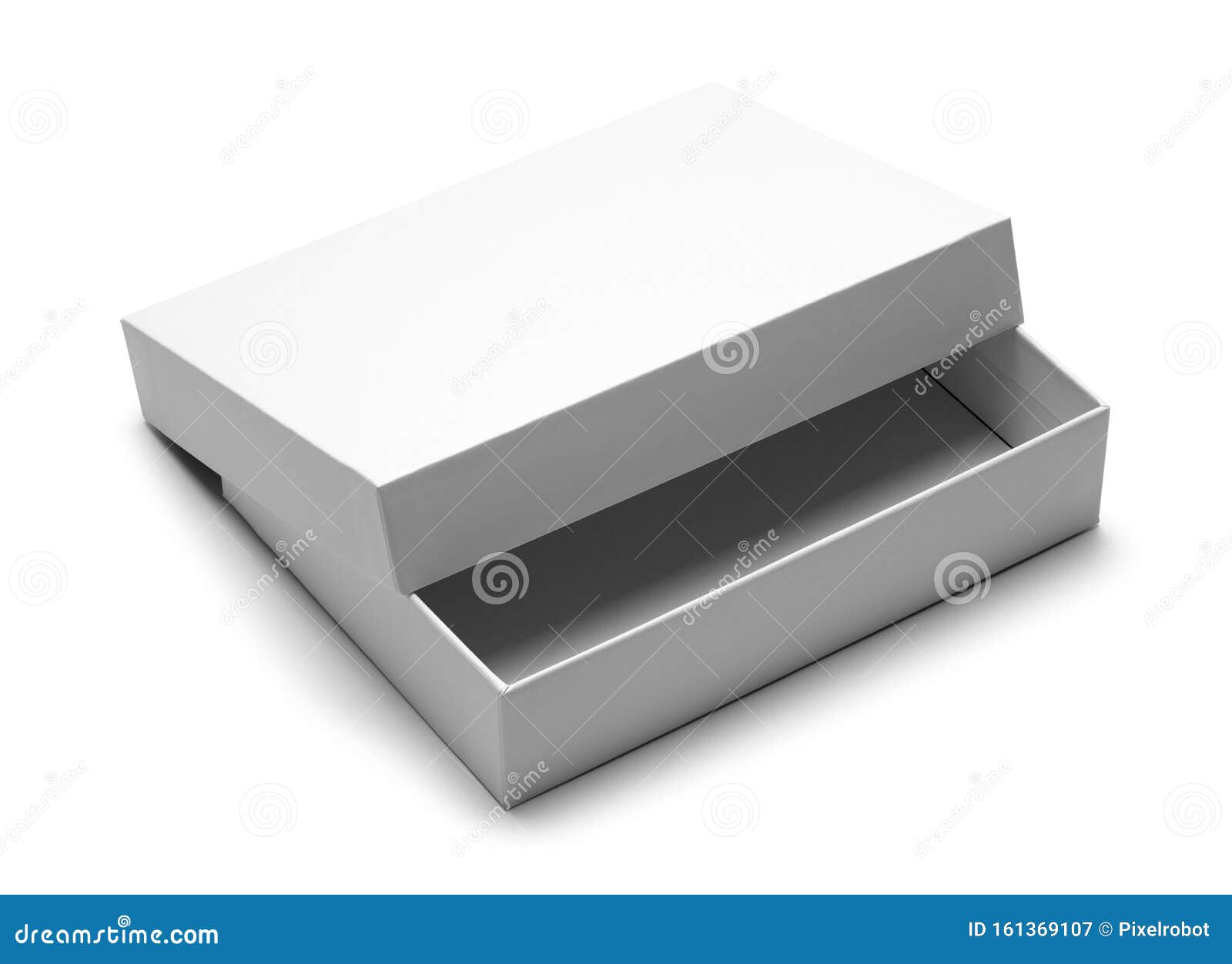 Open Flat White Box stock image. Image of cardboard - 161369107
