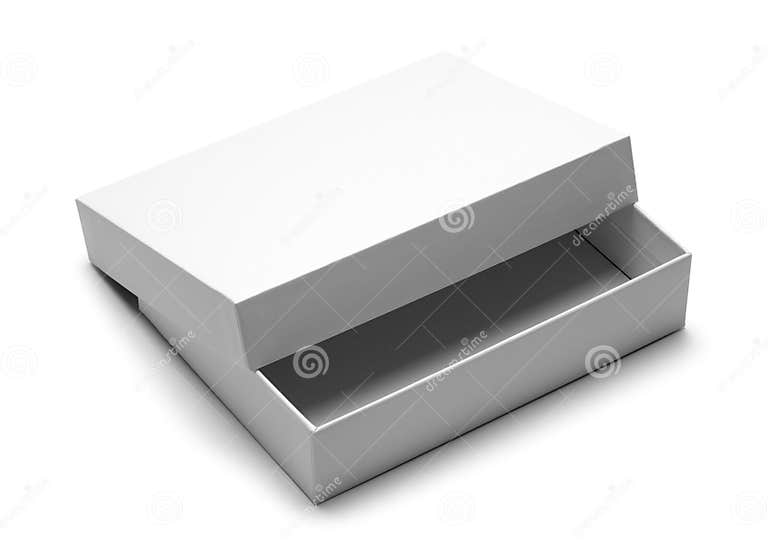 Open Flat White Box stock image. Image of cardboard - 161369107