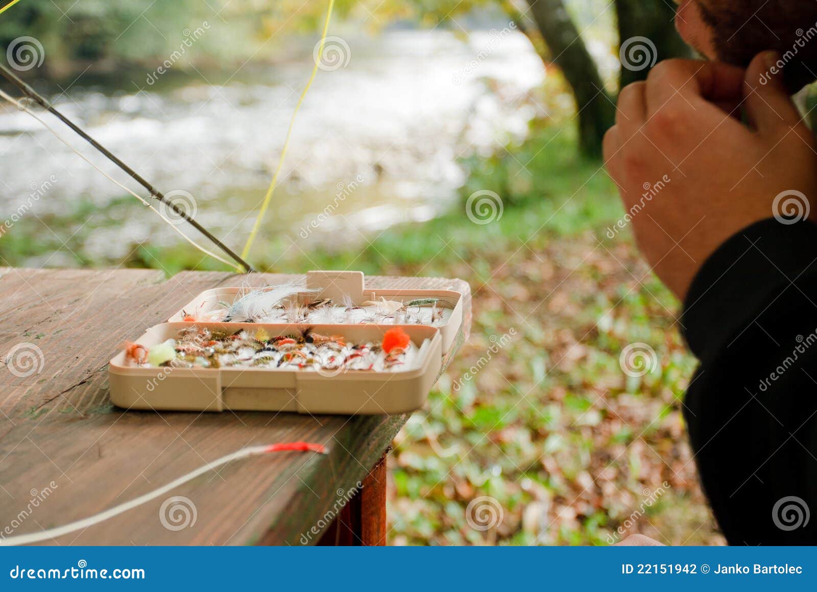 Open fly box stock photo. Image of open, preparing, hand - 22151942