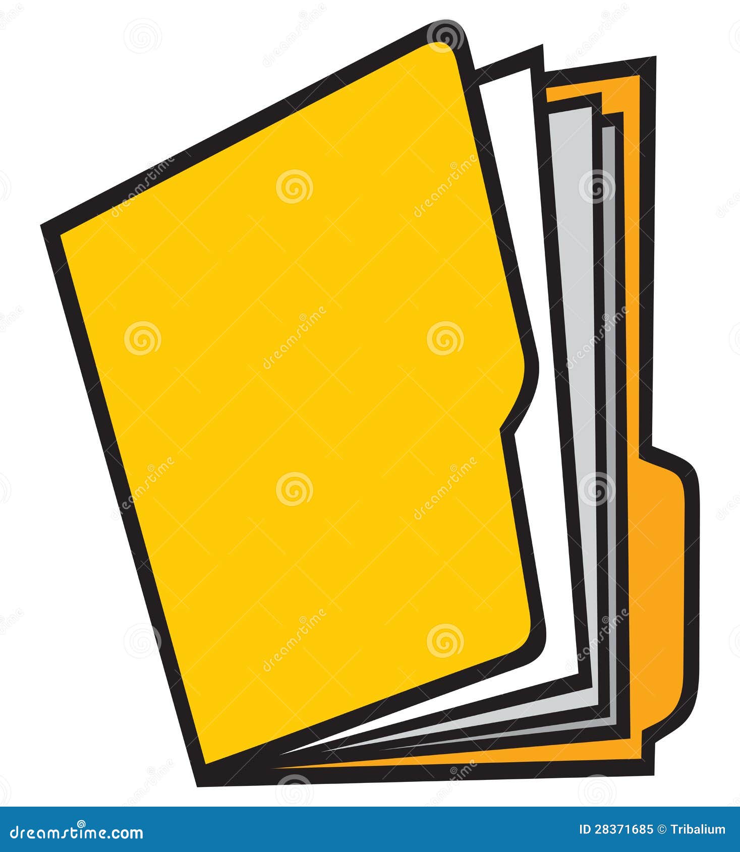 Open folder stock vector. Illustration of document, directory - 28371685