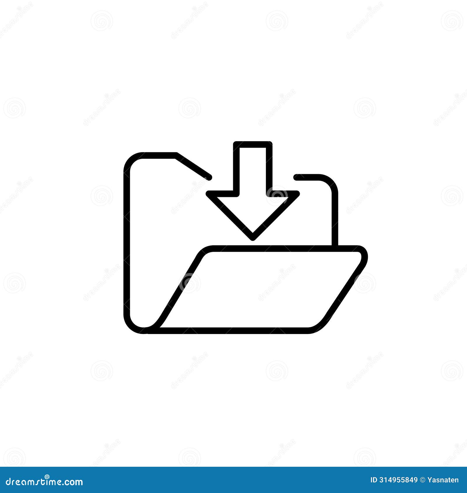 Open Folder with Arrow Pointing Down. Download Files Stored within the ...