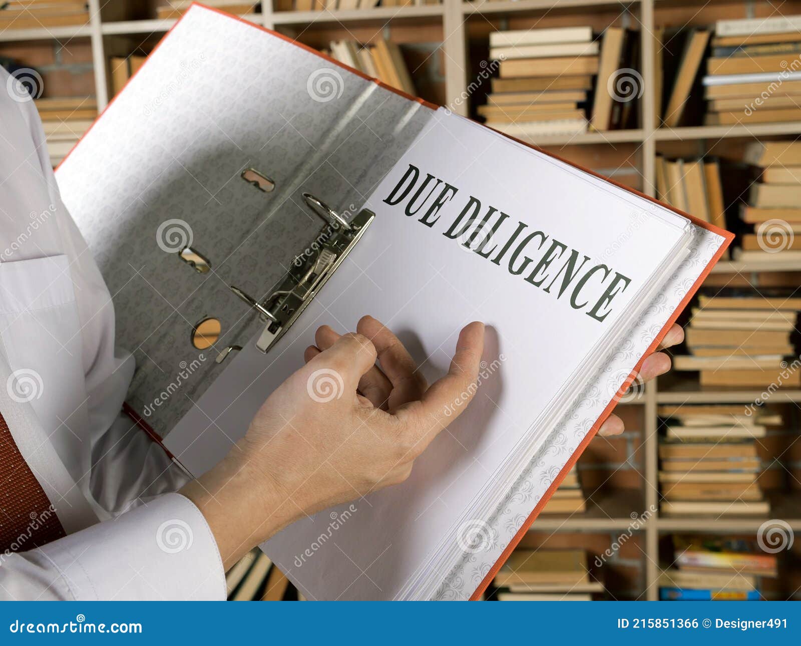 Open Folder and Documents about Due Diligence. Stock Photo - Image of ...