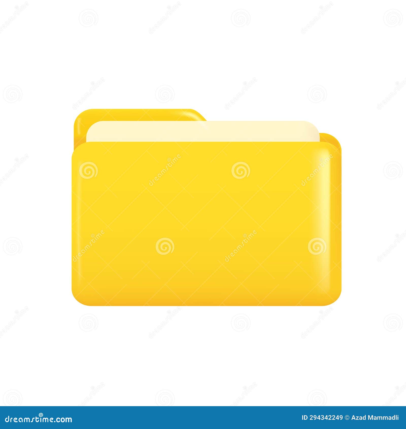 Open Folder with Documents. Vector. Stock Vector - Illustration of ...
