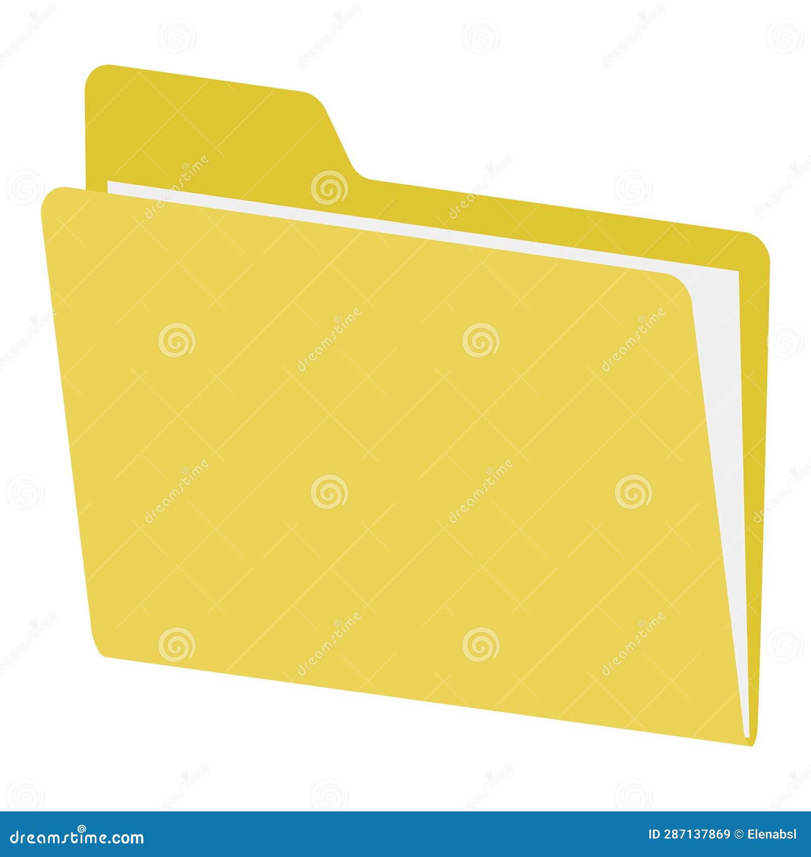 Open Folder with File Isolated Stock Illustration - Illustration of ...