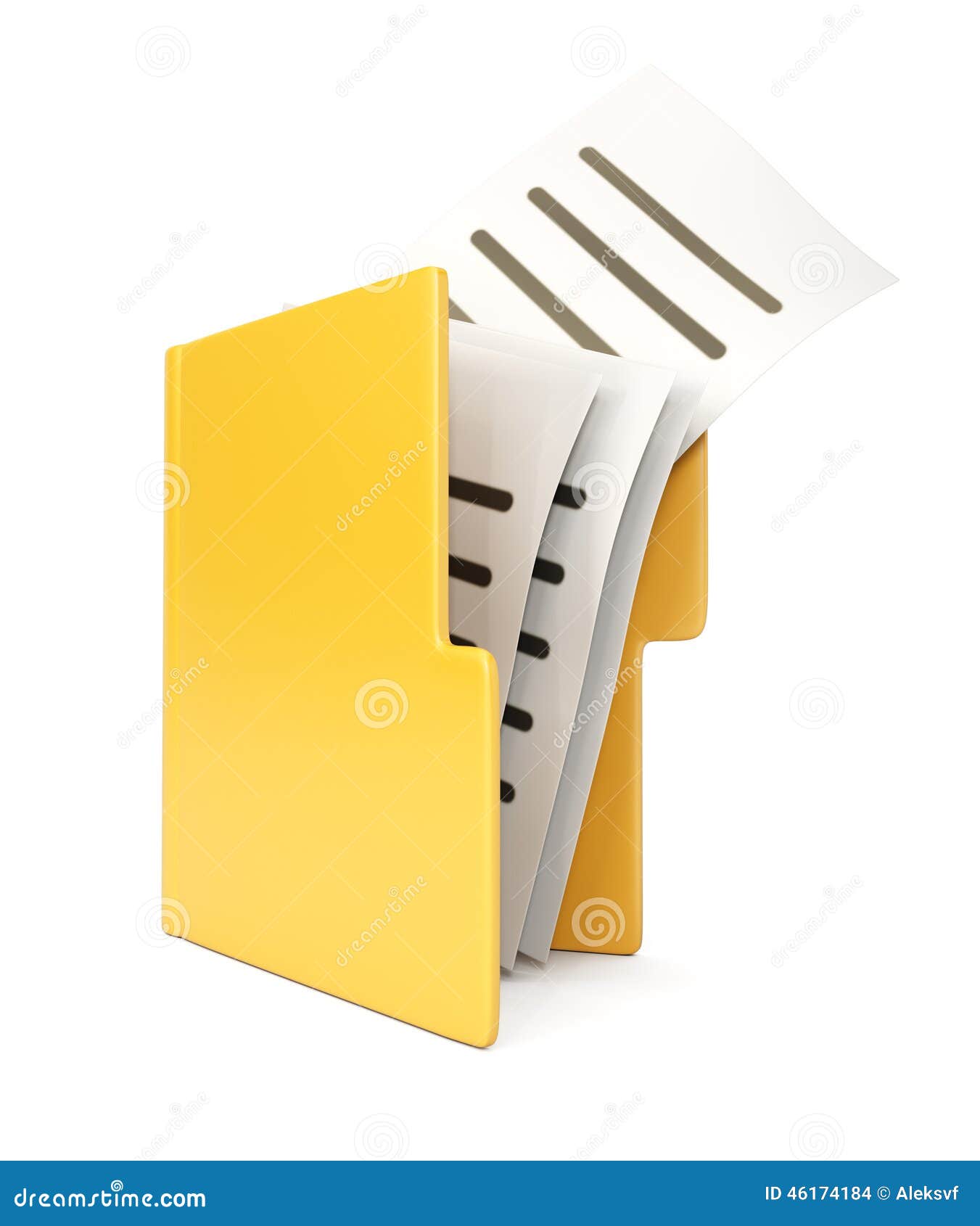 Open folder with files stock illustration. Illustration of object ...