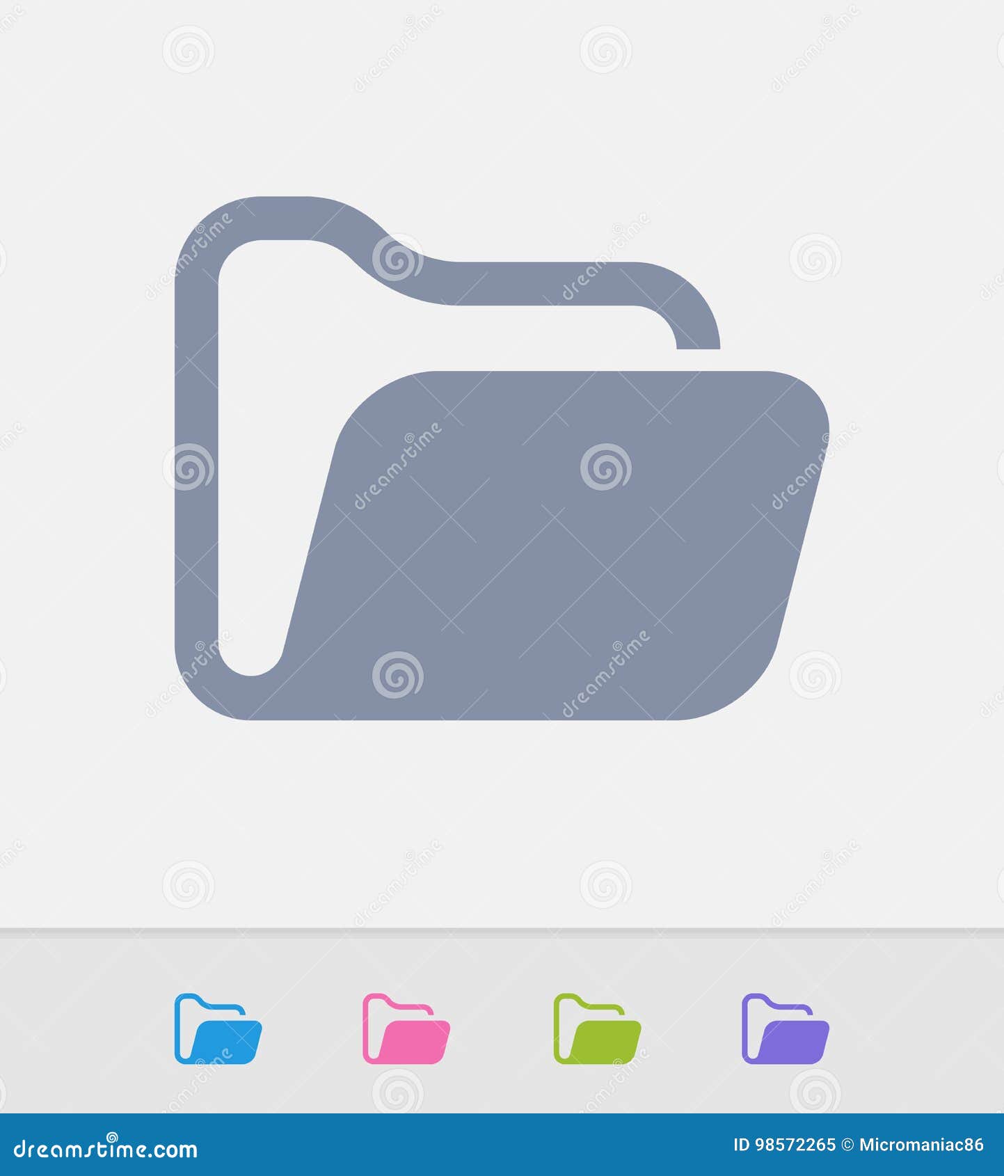 Open Folder - Granite Icons Stock Vector - Illustration of filing ...