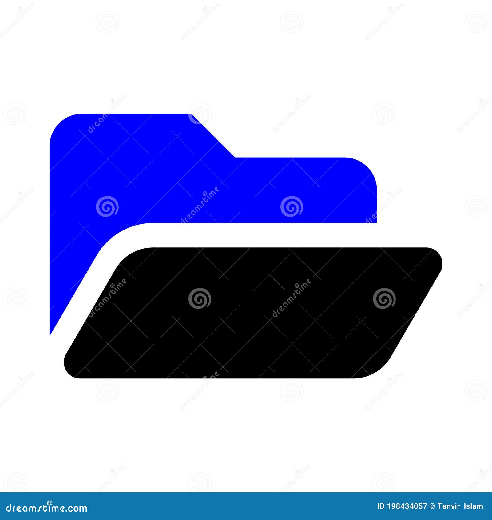 Open Folder Icon stock vector. Illustration of archive - 198434057