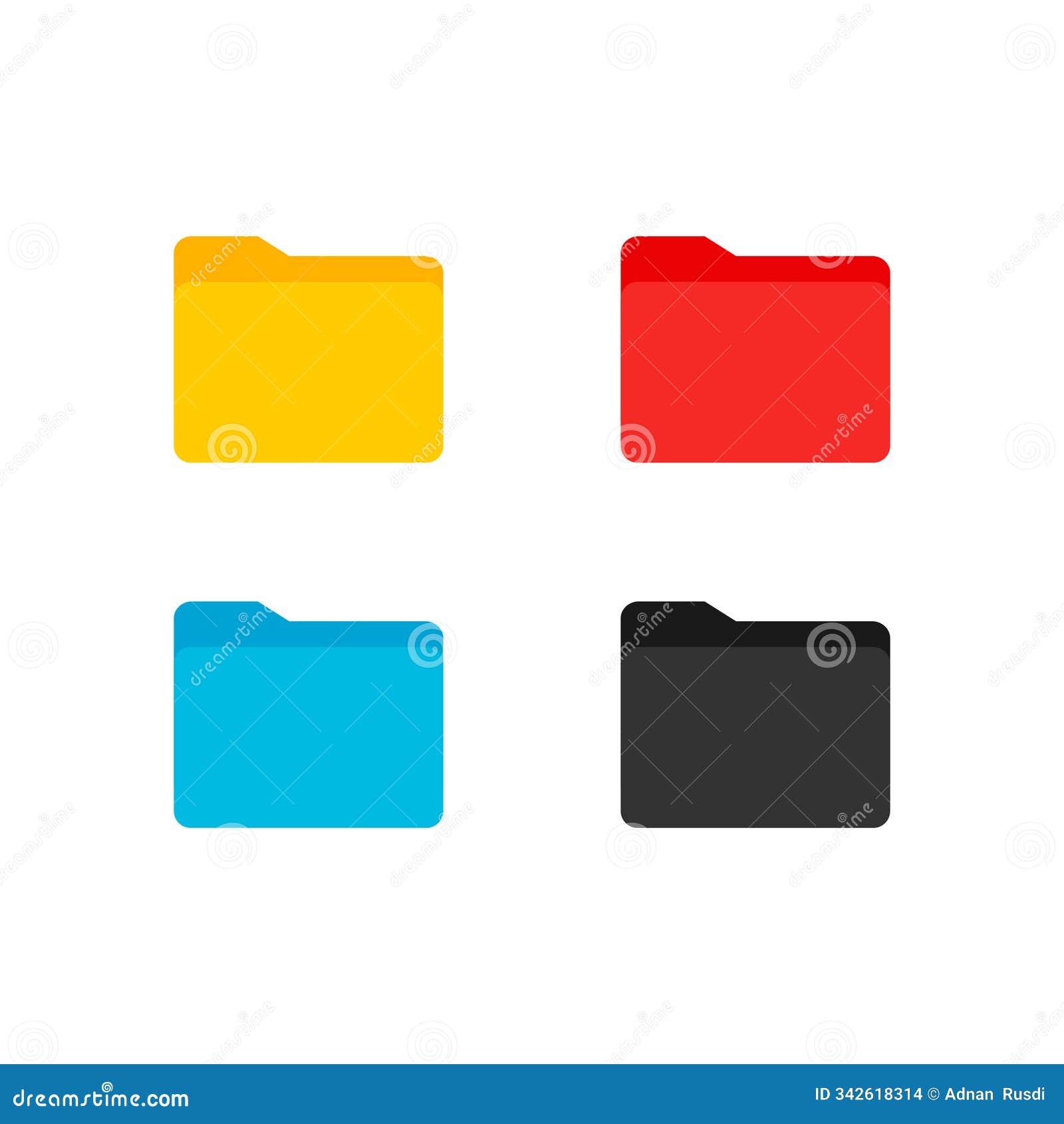 Open Folder Icon. Folder with Documents, Flat Design Icon Vector ...