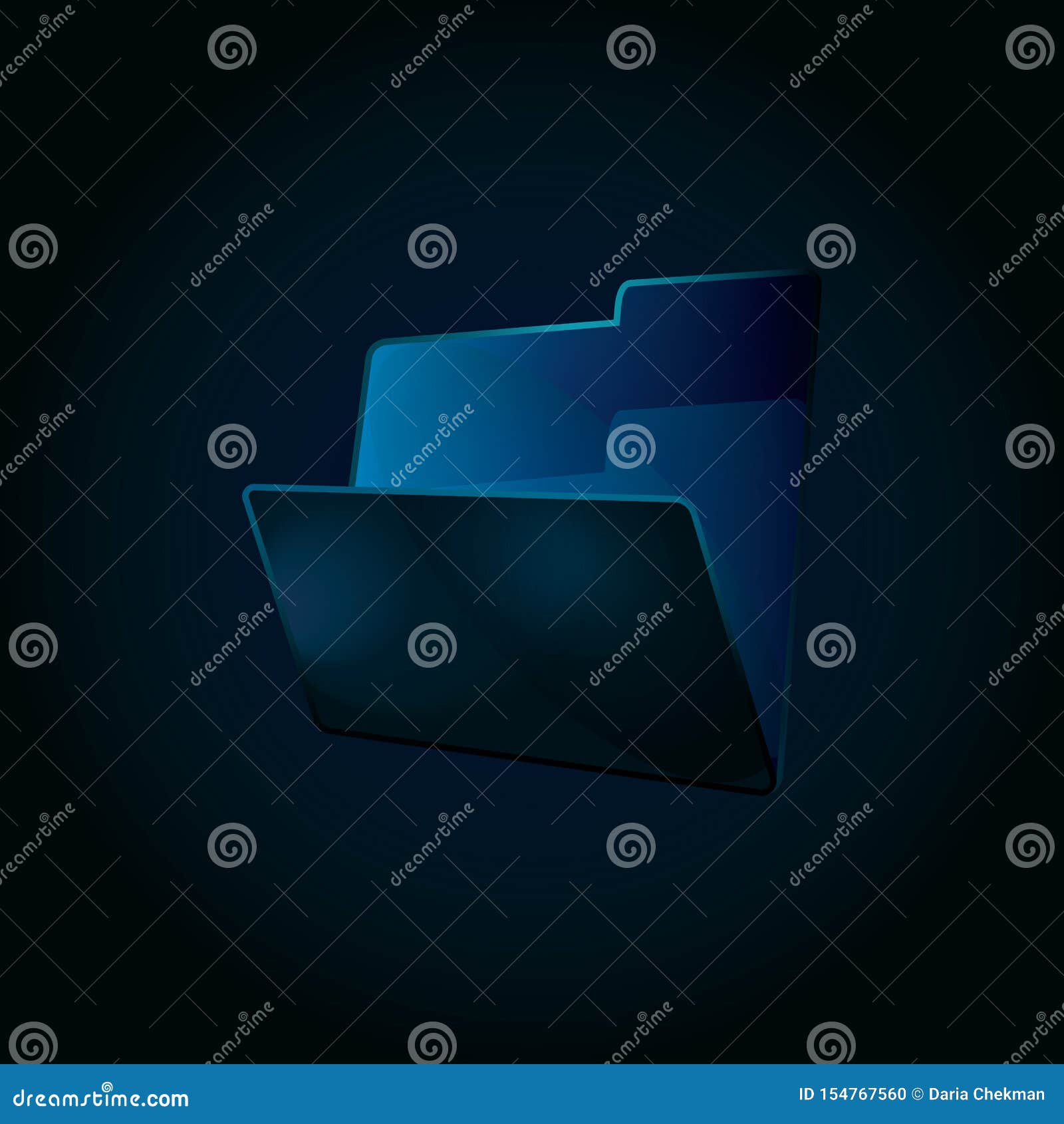 Open Folder Icon Isolated. Vector Illustration Stock Vector ...