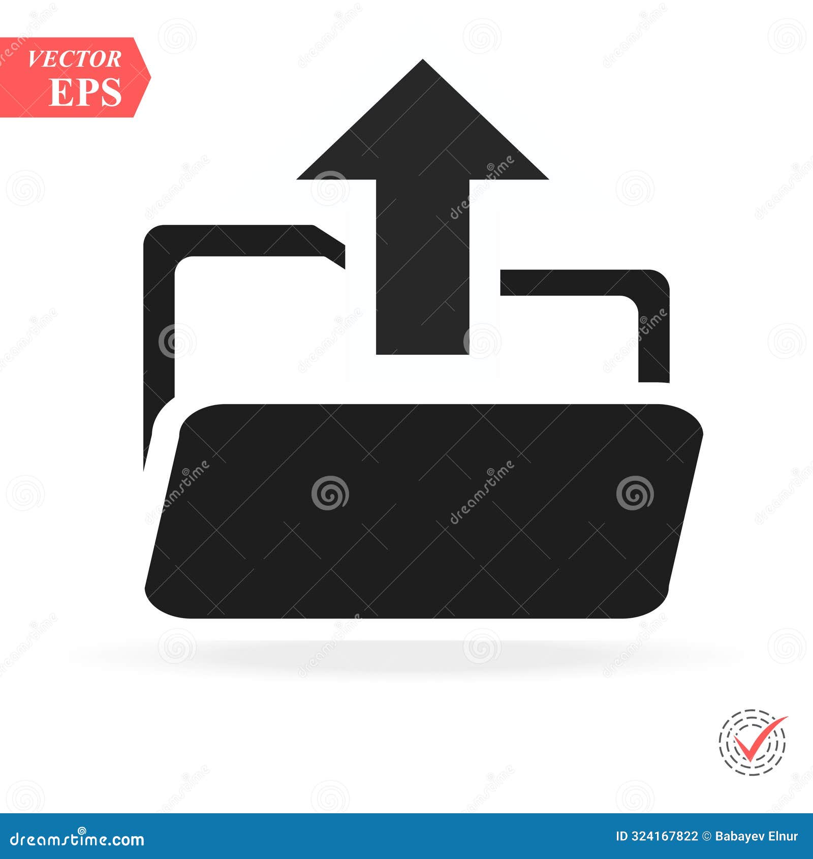 Open Folder Icon, Open Folder Icon Vector, in Trendy Flat Style ...