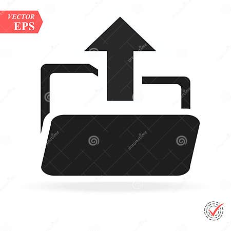 Open Folder Icon, Open Folder Icon Vector, in Trendy Flat Style ...