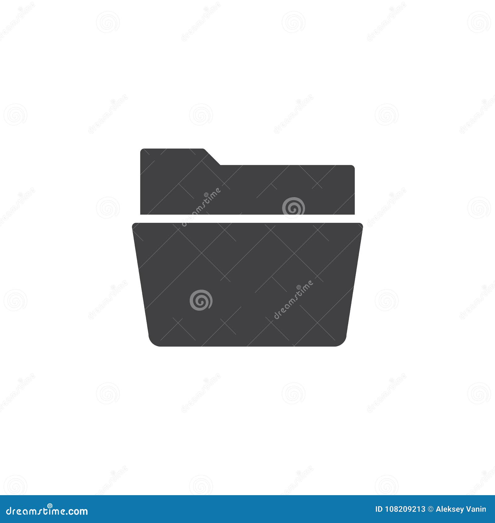 Open folder icon vector stock vector. Illustration of office - 108209213
