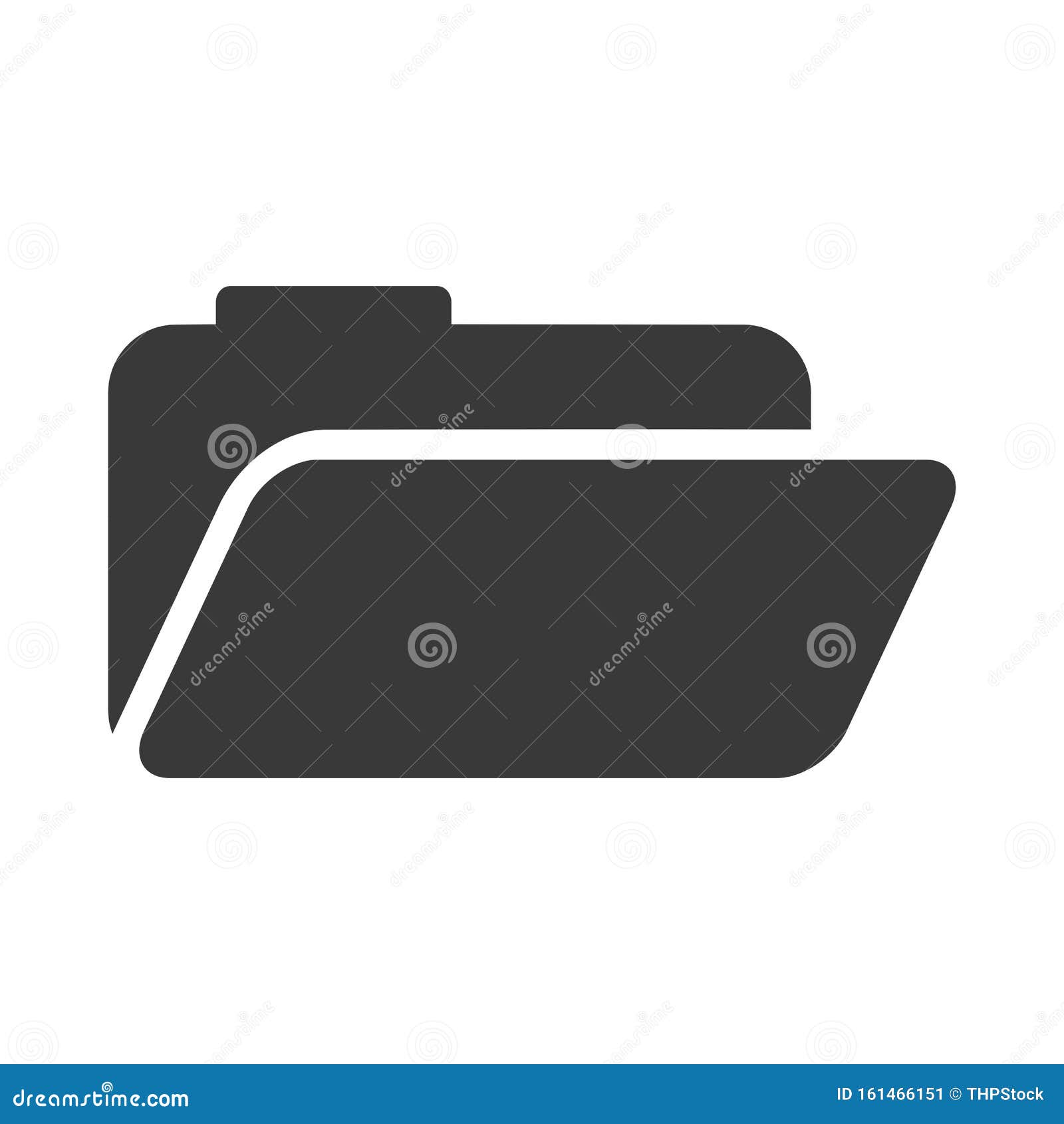 Open Folder Icon Vector stock vector. Illustration of business - 161466151