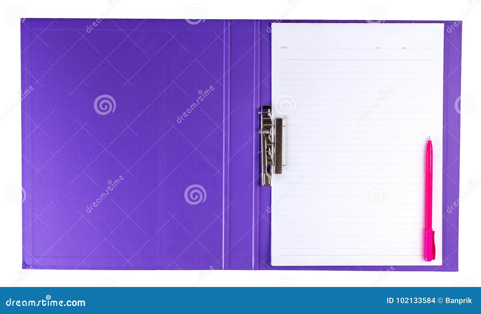 Open folder with paper stock photo. Image of blank, office - 102133584