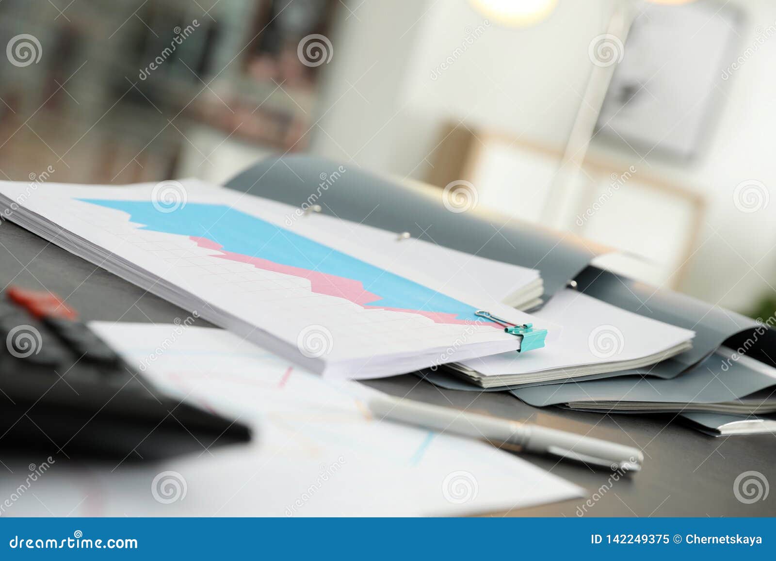 Open Folders with Documents Stock Image - Image of documents, executive ...