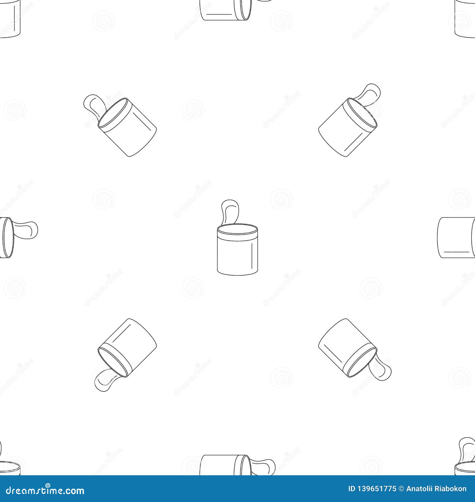 Open Food Can Pattern Seamless Vector Stock Vector - Illustration of ...