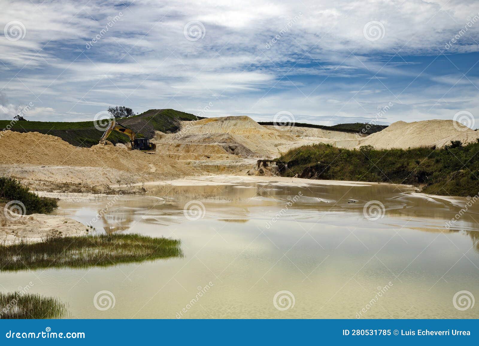 Open Foundation Kaolin Mine - Extraction of White Mud and Clay Stock ...