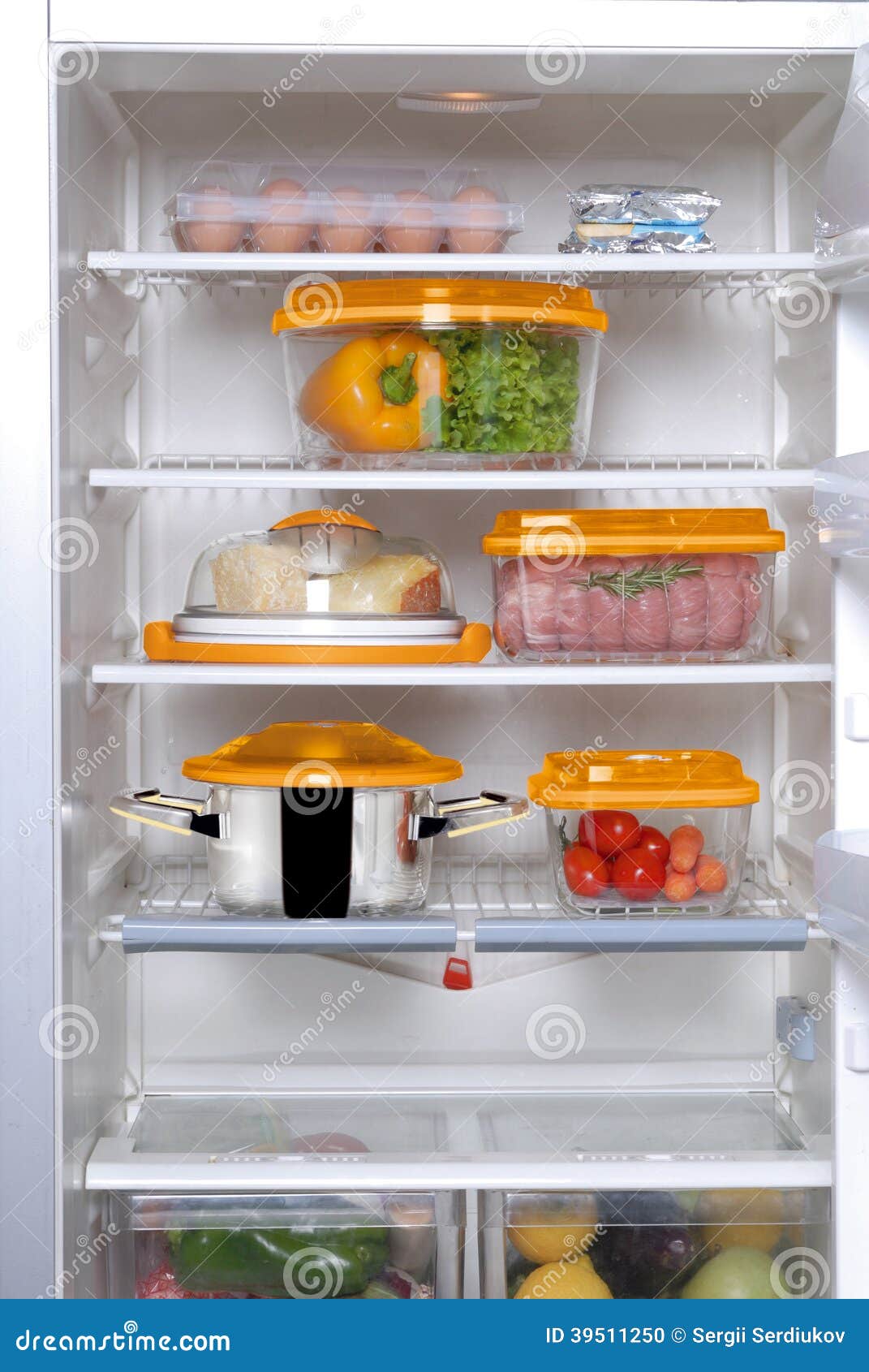 Open fridge stock photo. Image of food, health, butter - 39511250