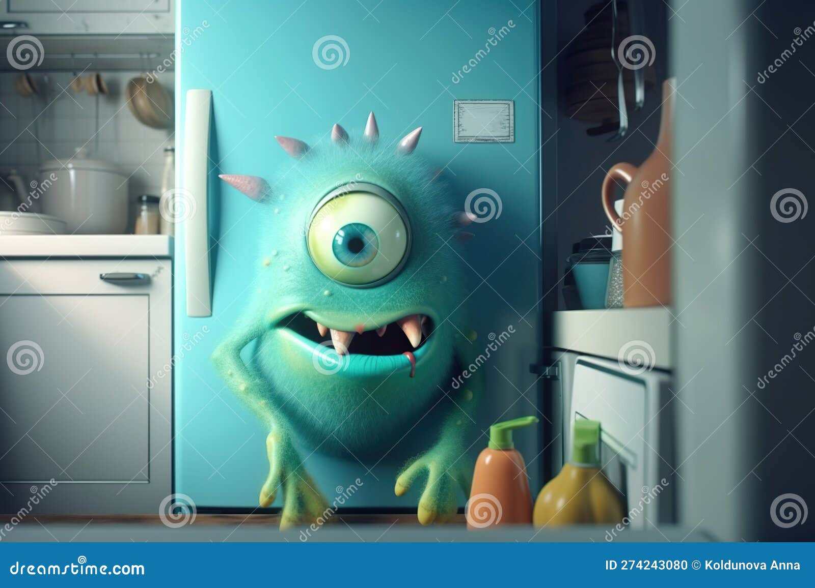 Open the Fridge at Your Own, it is a Monster Inside, Created with ...