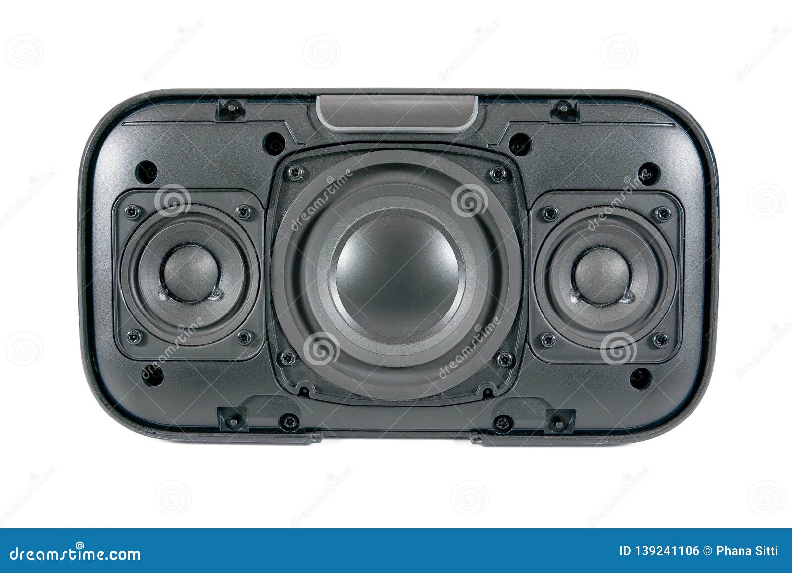 Open Front of Bluetooth Speaker Isolated on White Background Stock ...