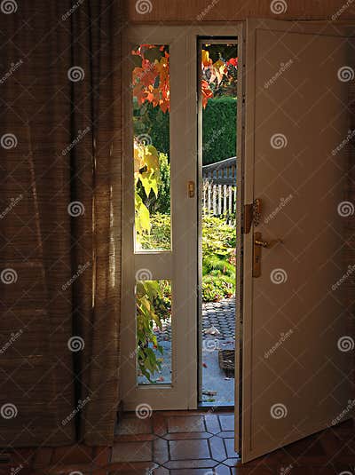 An Open Front Door stock photo. Image of leaving, modern - 3311752