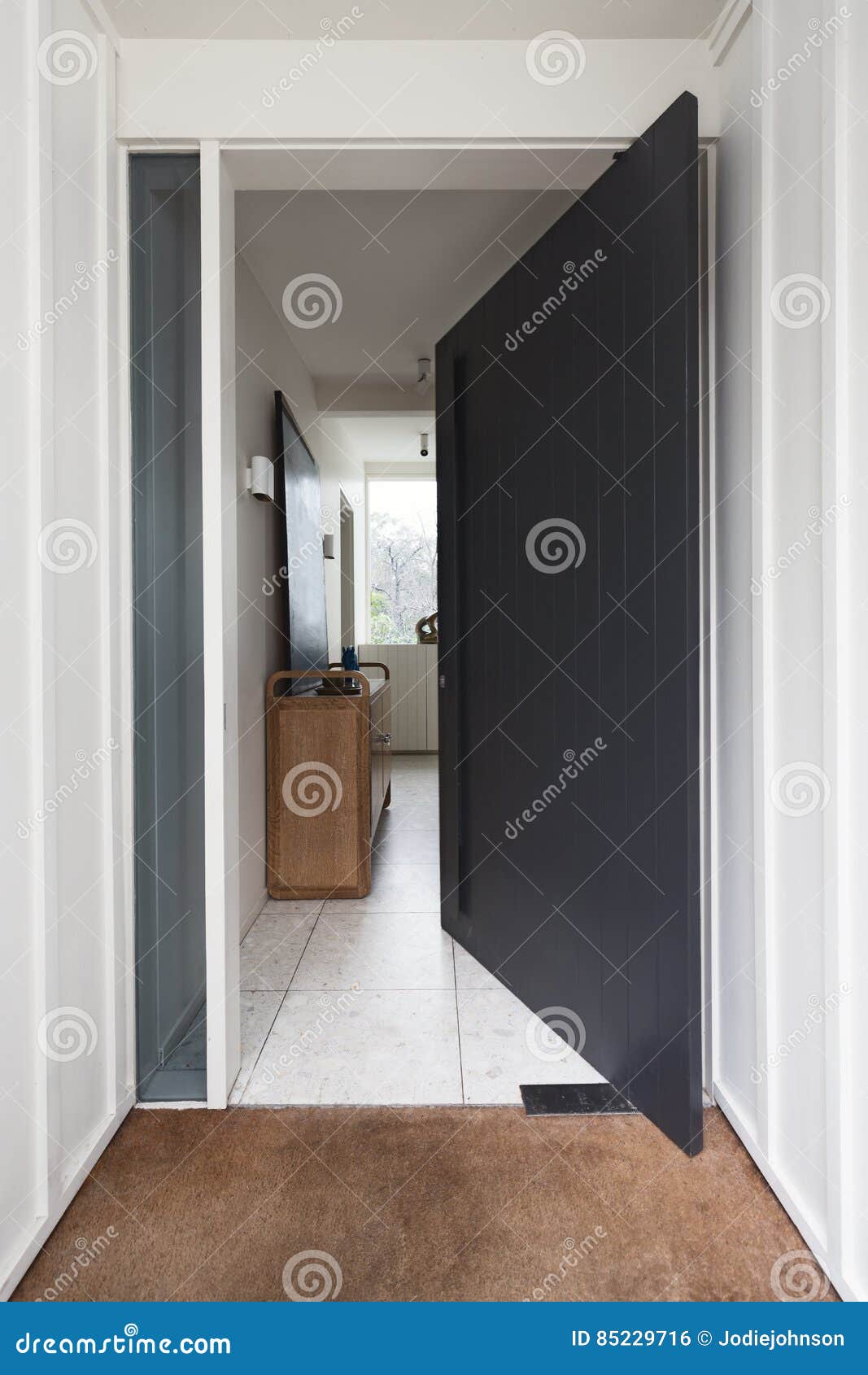 Open Front Door To a Luxury Australian Home Stock Photo - Image of ...