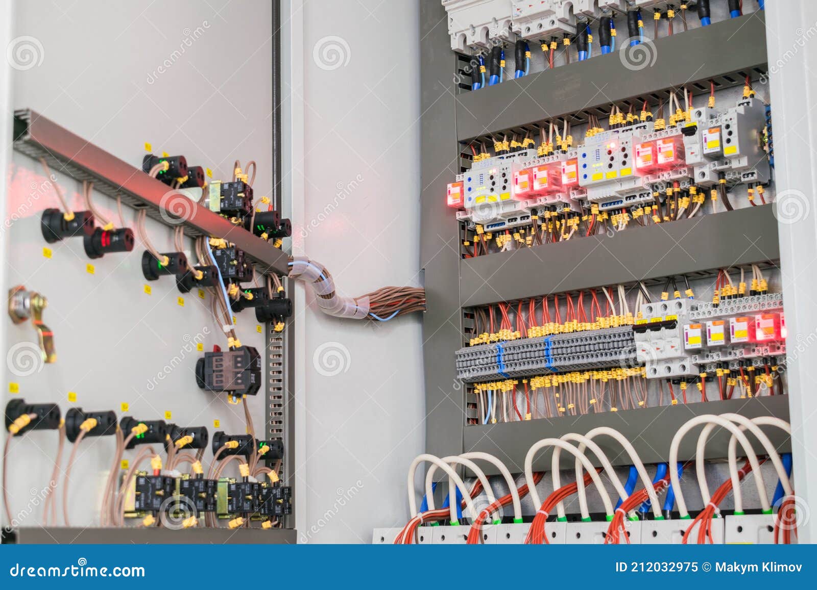 Fuse Control Panel Box With A Three Rows Of Dedicated Fuses Stock Image ...