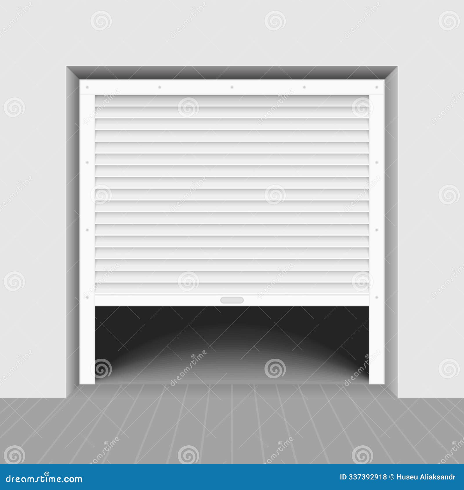 Open garage door stock illustration. Illustration of gate - 337392918