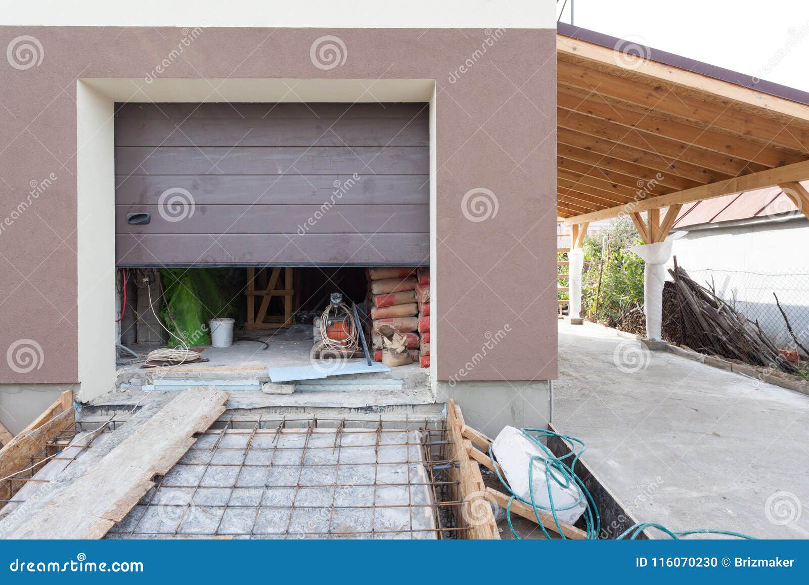 Open-air Garage For Agricultural Machinery. Old Tractors, Combines And ...