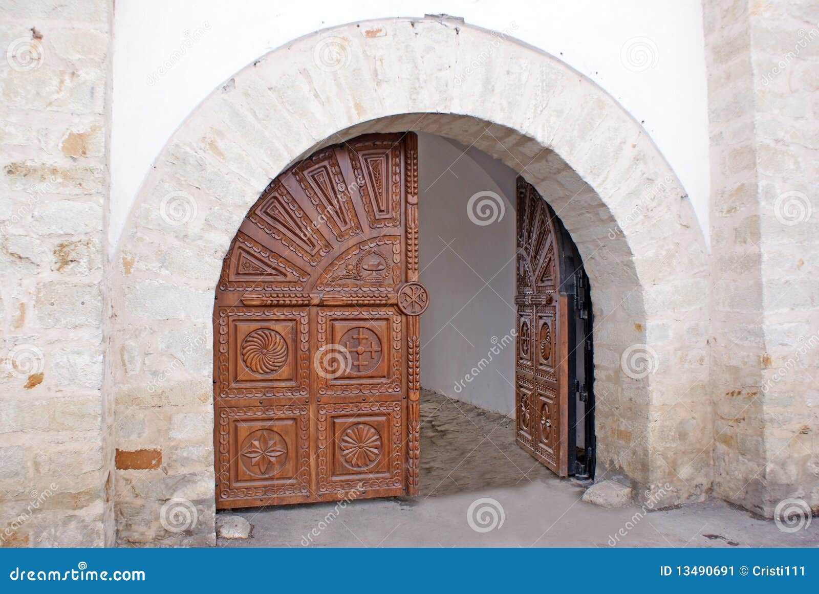 Open gate stock image. Image of open, stones, cement - 13490691