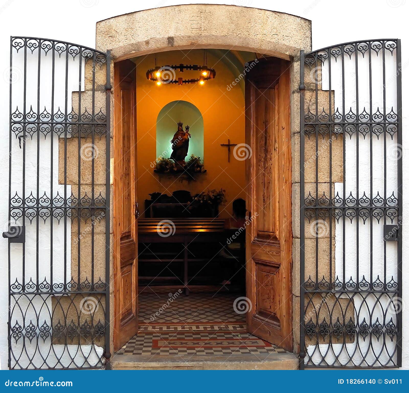 Open gate stock photo. Image of spain, catolich, catalunya - 18266140