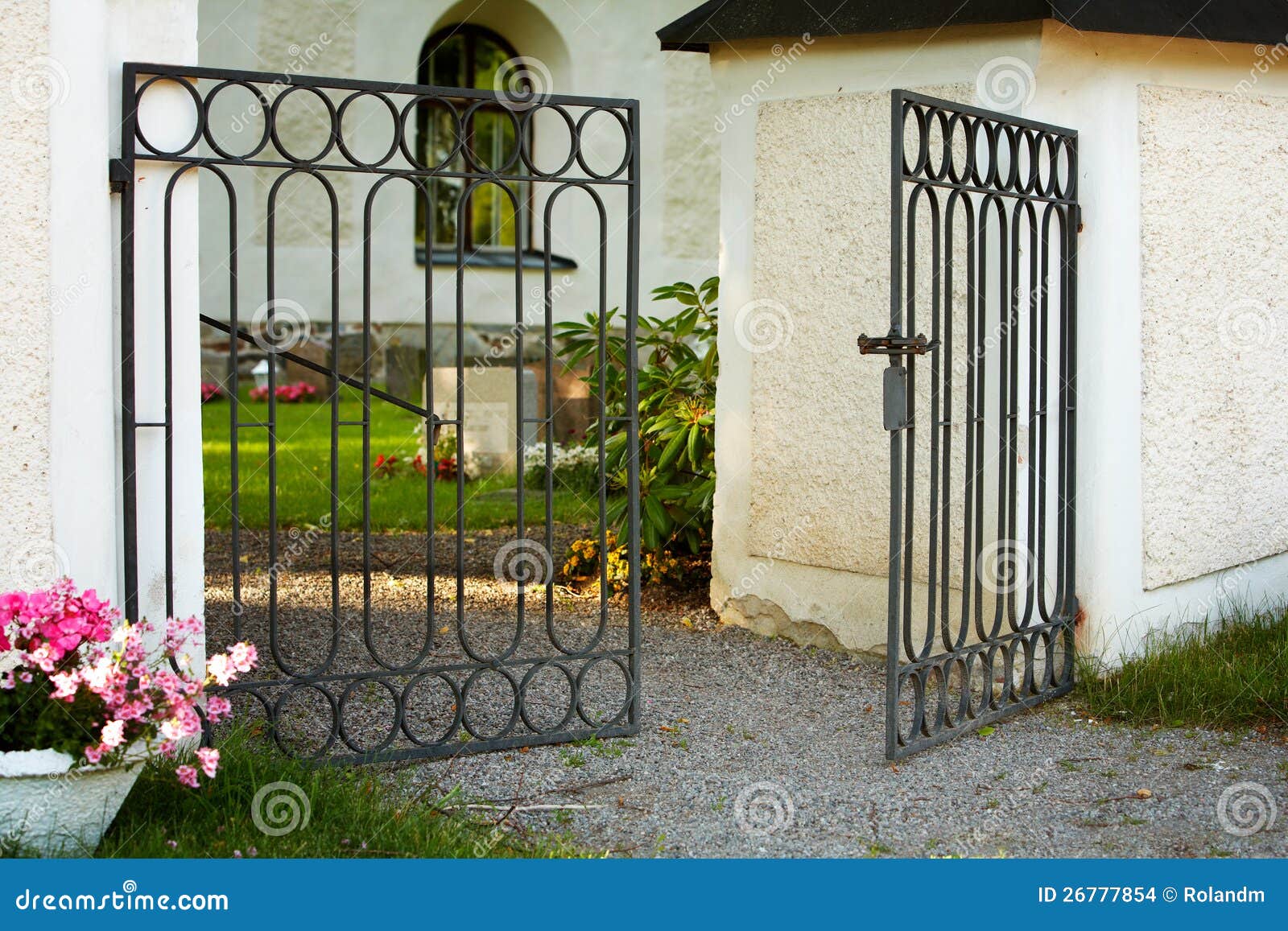 Open Gate stock photo. Image of wall, summer, open, church - 26777854