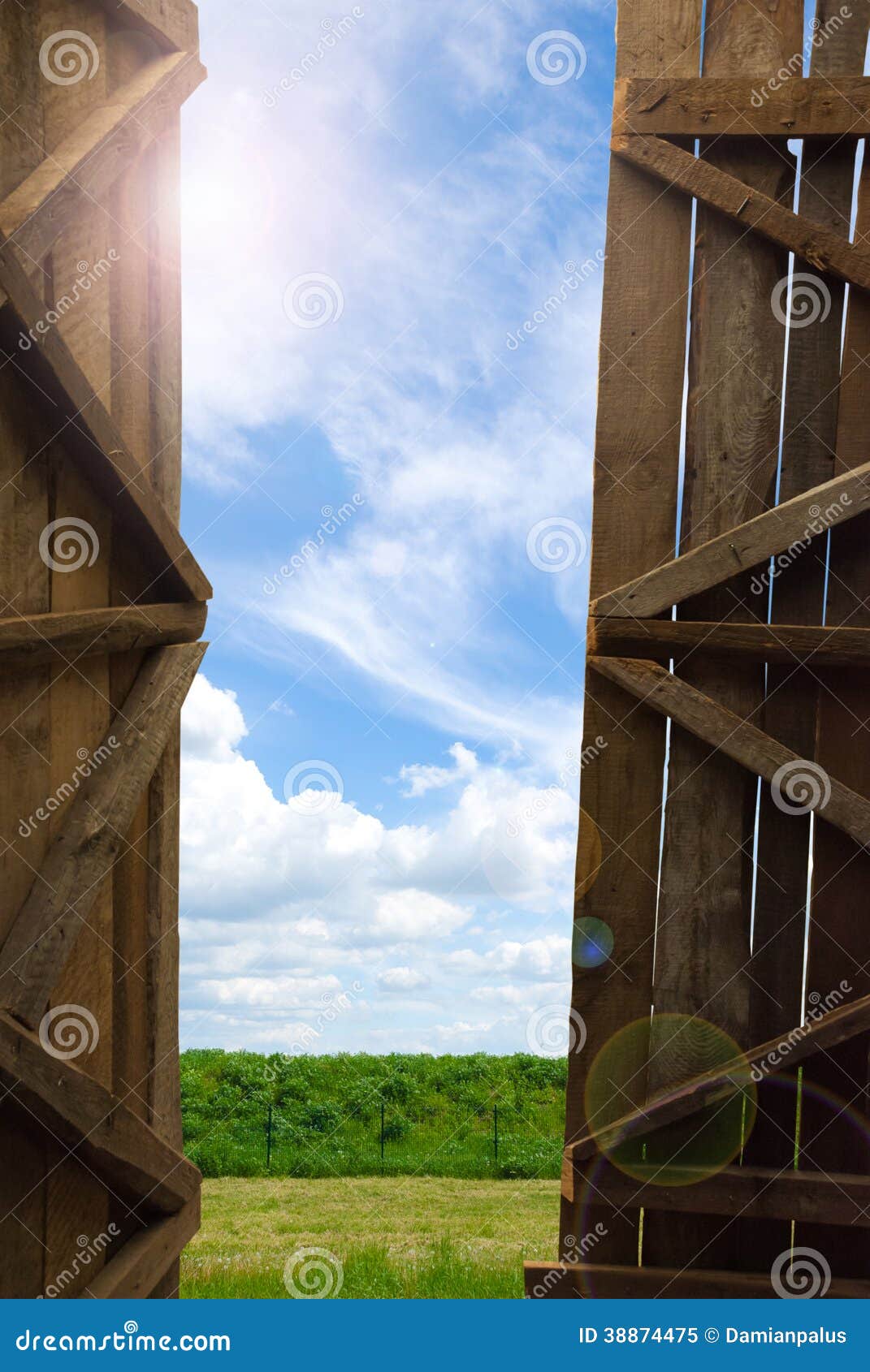 An open gate of a barn stock image. Image of countryside - 38874475